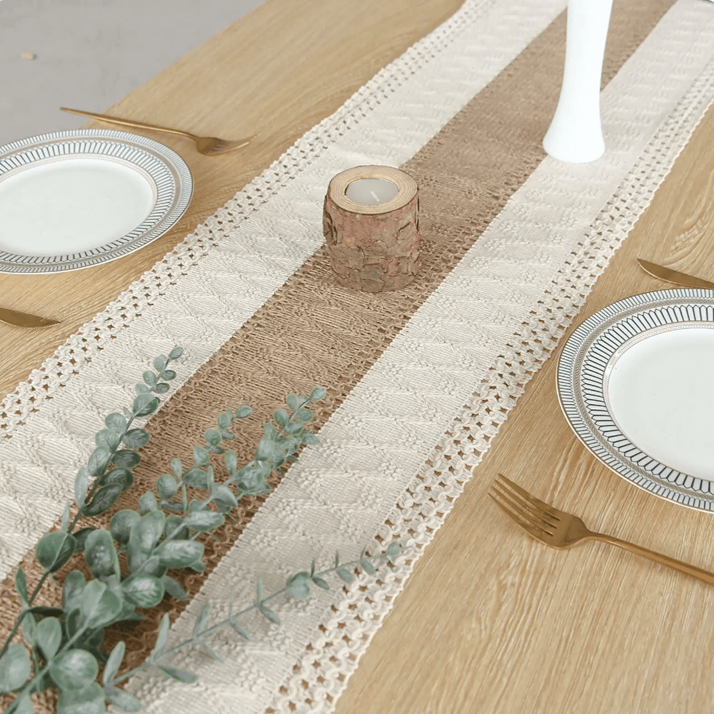 Macrame Tasselled Table Runner – Jasmine and Jade Interiors