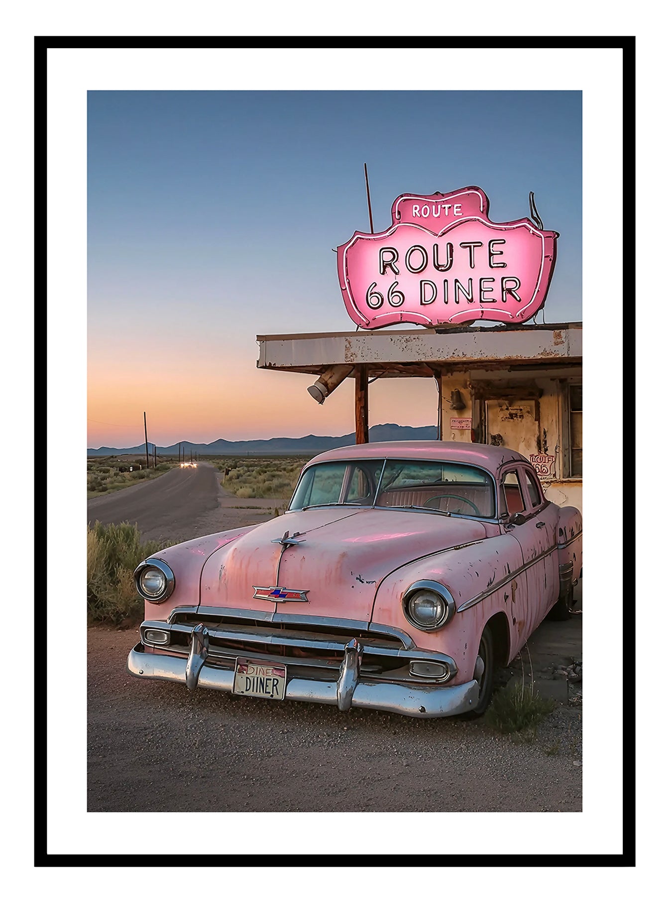 Route 66 Diner Art Print – Jasmine and Jade Interiors