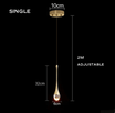 Crystal Drop Pendant Light | Elegant LED Ceiling Lighting – Jasmine and ...