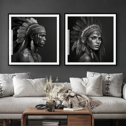 'Fierce' Apache Indian Wall Art Print – Jasmine and Jade Interiors