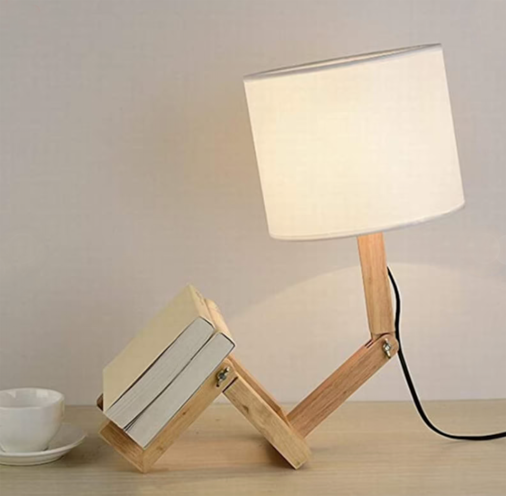Robot Lamp – Book Holder | Foldable Wooden Table Lamp | Unique Kids ...