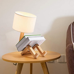 Robot Lamp – Book Holder | Foldable Wooden Table Lamp | Unique Kids ...
