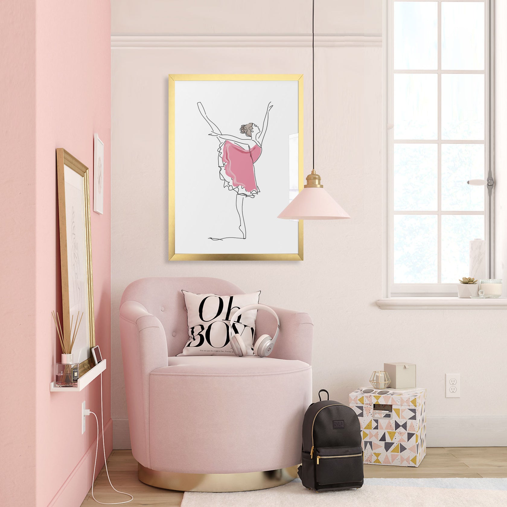 Dancing Ballerina Art Print – Elegant Ballet Wall Art for Home ...